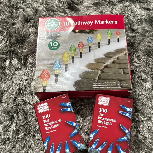 Other | Home Accents Holiday Pathway Markers And Mini Lights Set | Poshmark